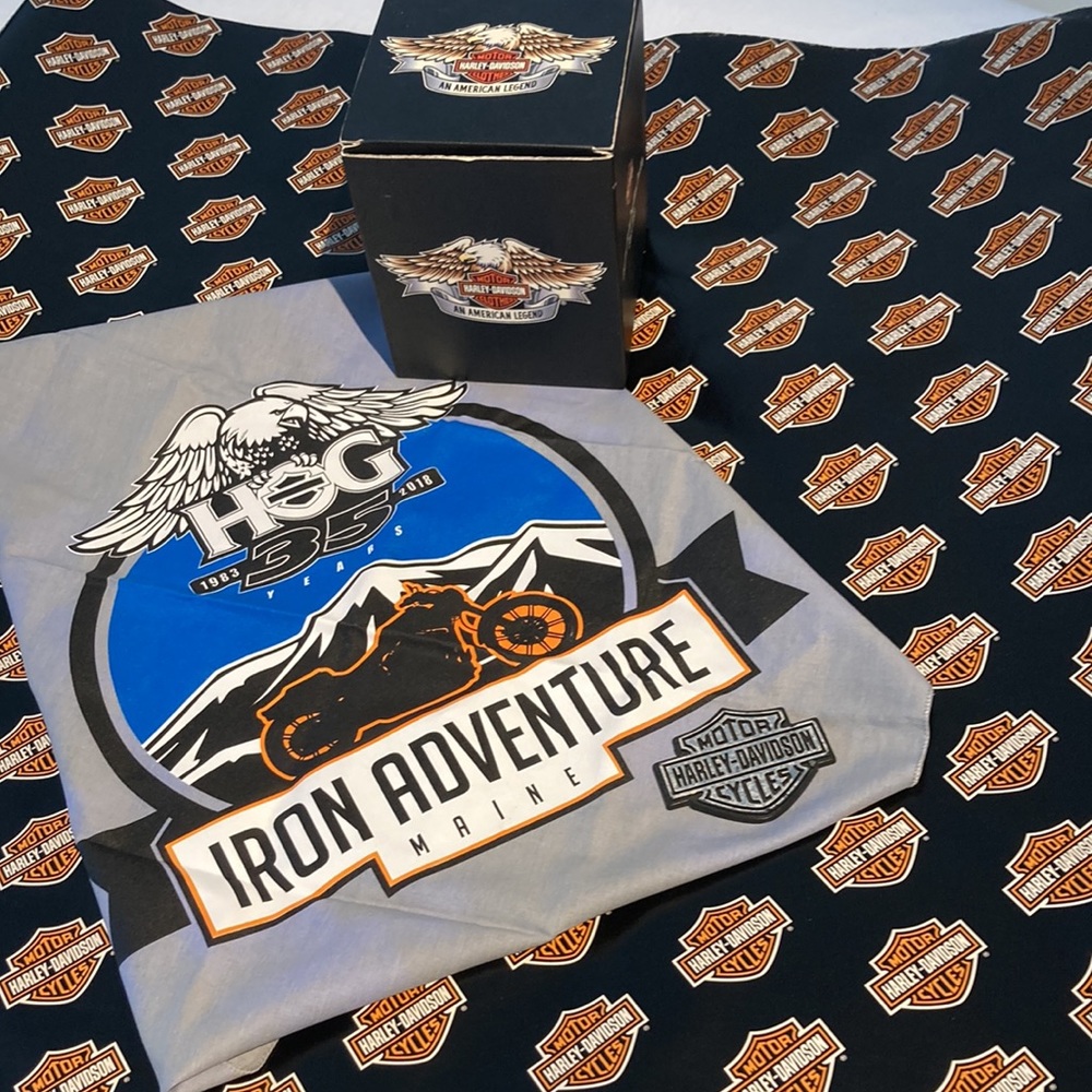Harley-Davidson Hog Adventure Maine Bandana Logo Box … - Gem